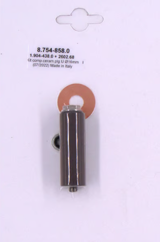 Ceramic Plunger Kit; 16mm c/w Nut and Copper Seals – Canvac Systems Inc