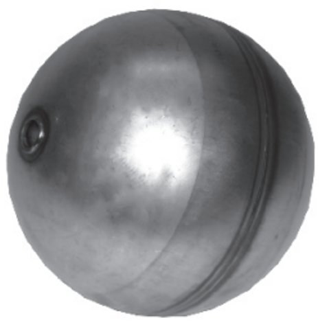 SKU #1048 - 9" Dia. Liquid Level Indicator Ball, SS316 – Canvac Systems Inc