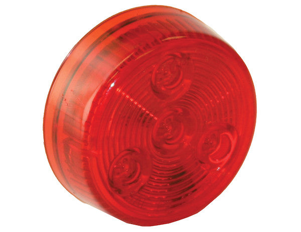 2 Inch Red Round Marker/Clearance Light With 4 LED Kit (Includes Gromm ...