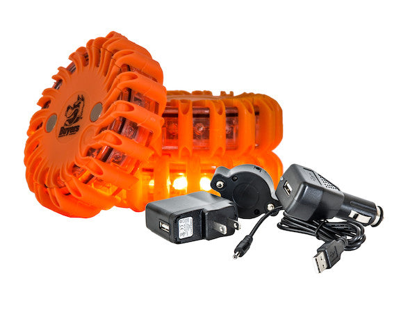 SKU #3359 - 4 Inch Round Rechargeable Strobe/Flare Kit With 4 Flares A ...